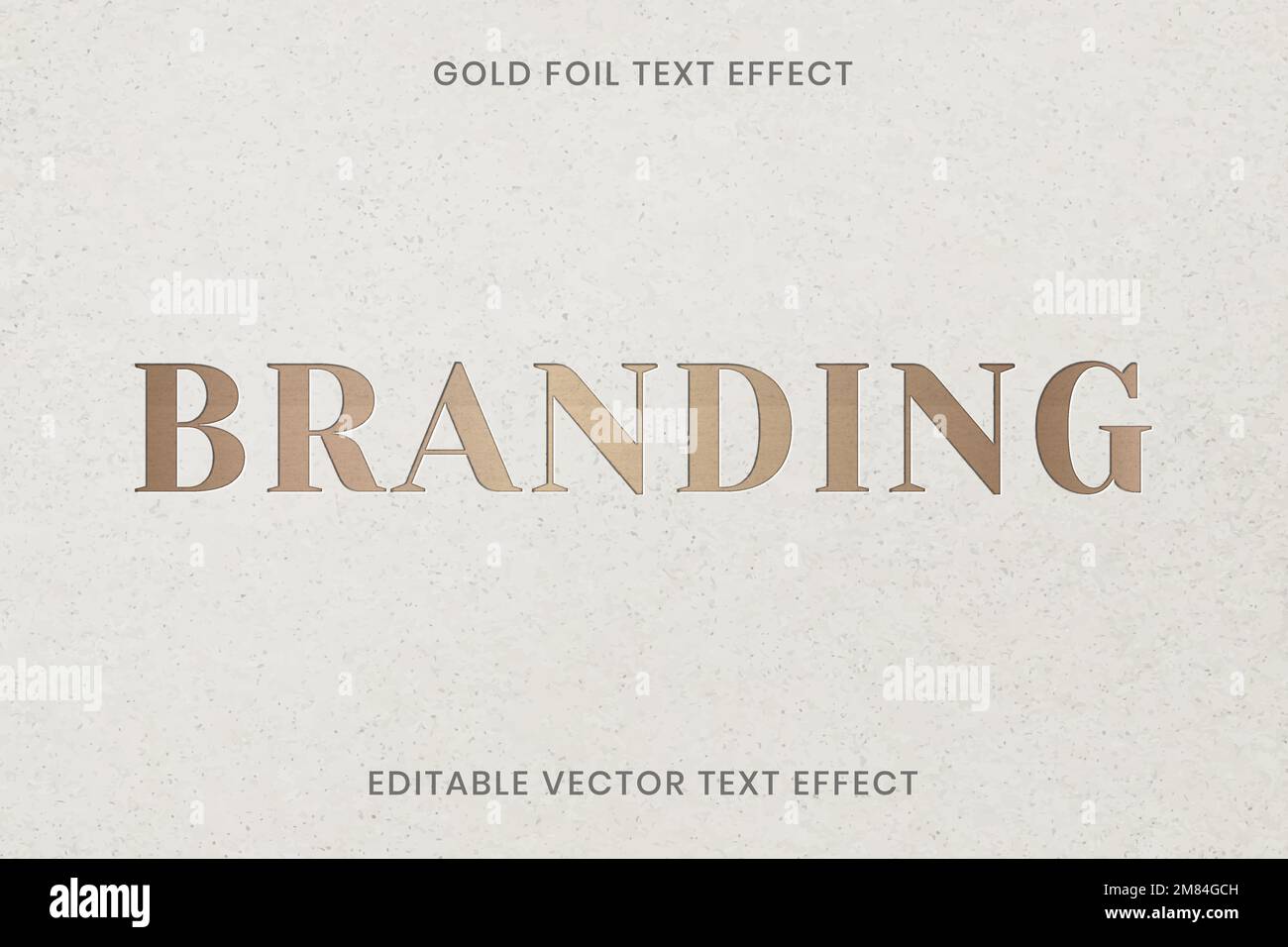 Gold foil texture text effect vector editable template Stock Vector ...