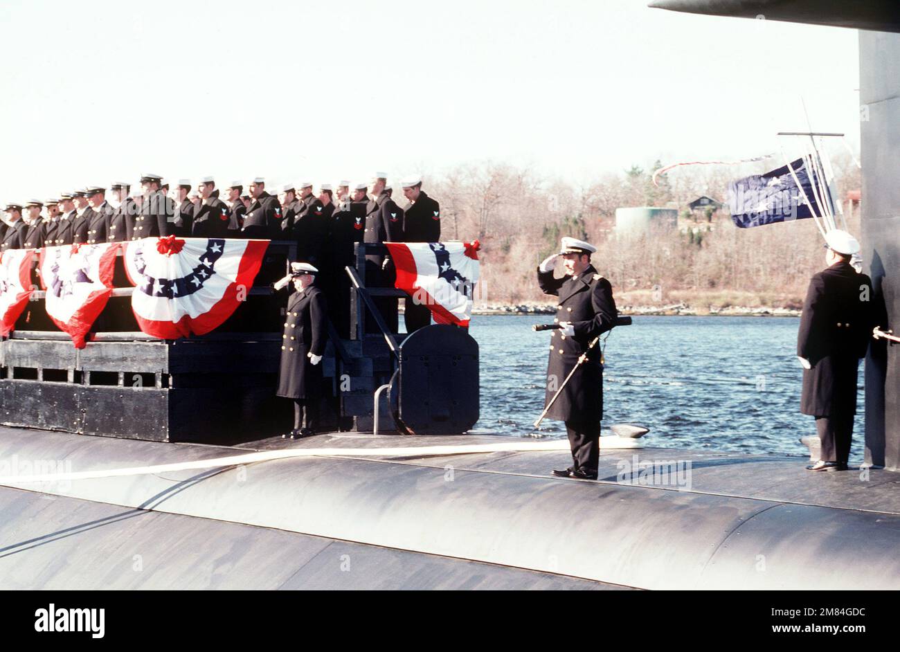 Crewmen aboard the nuclear-powered attack submarine USS PITTSBURGH (SSN ...