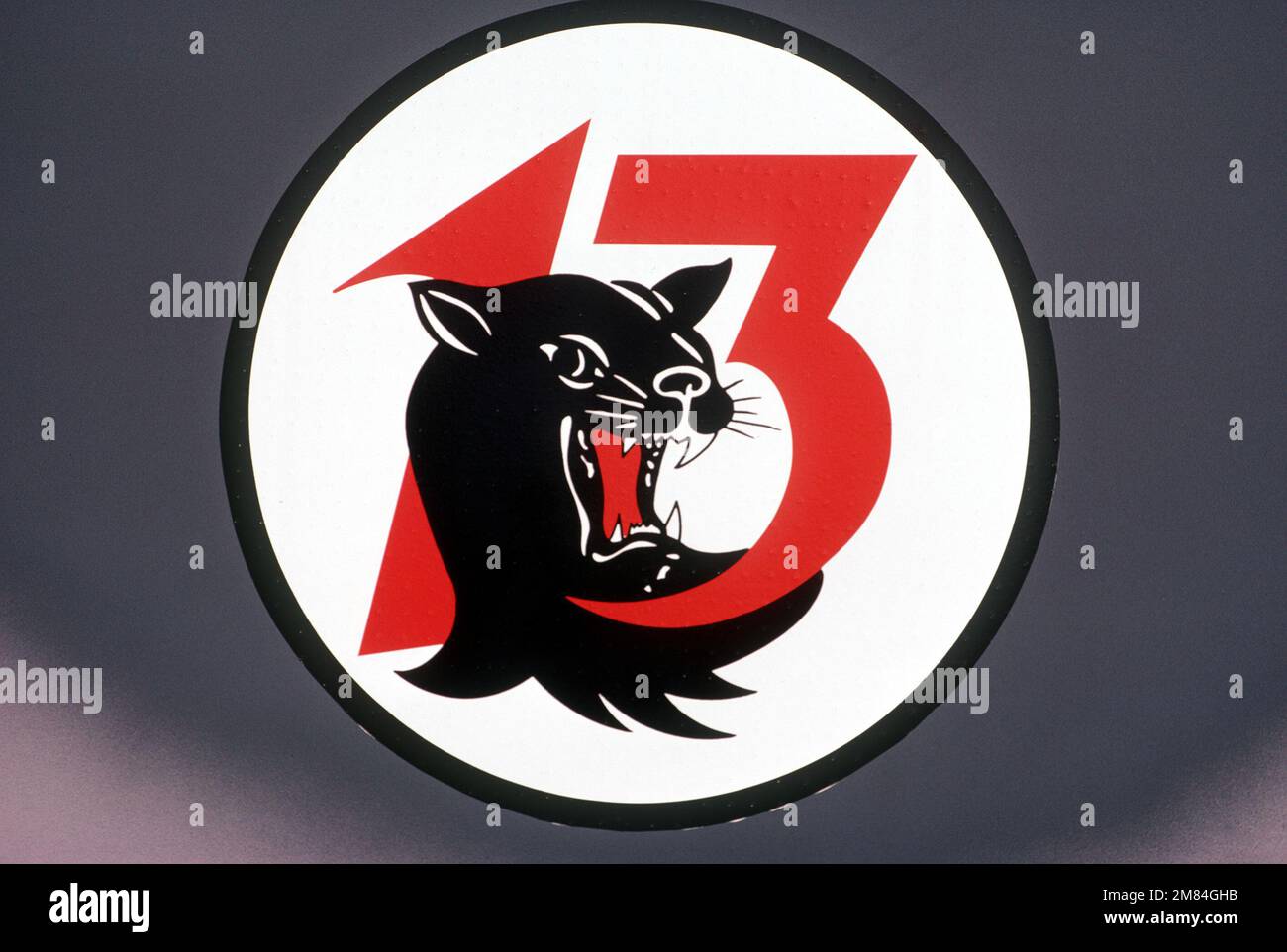 A view of the emblem of the 13th Tactical Fighter Squadorn, 432 ...