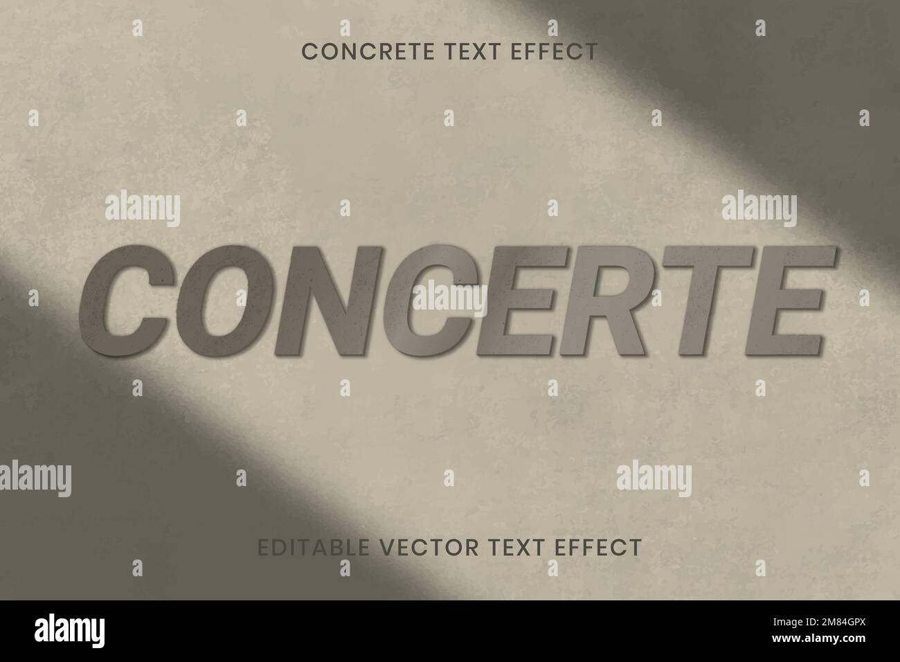 Concrete texture text effect vector editable template Stock Vector Image & Art - Alamy