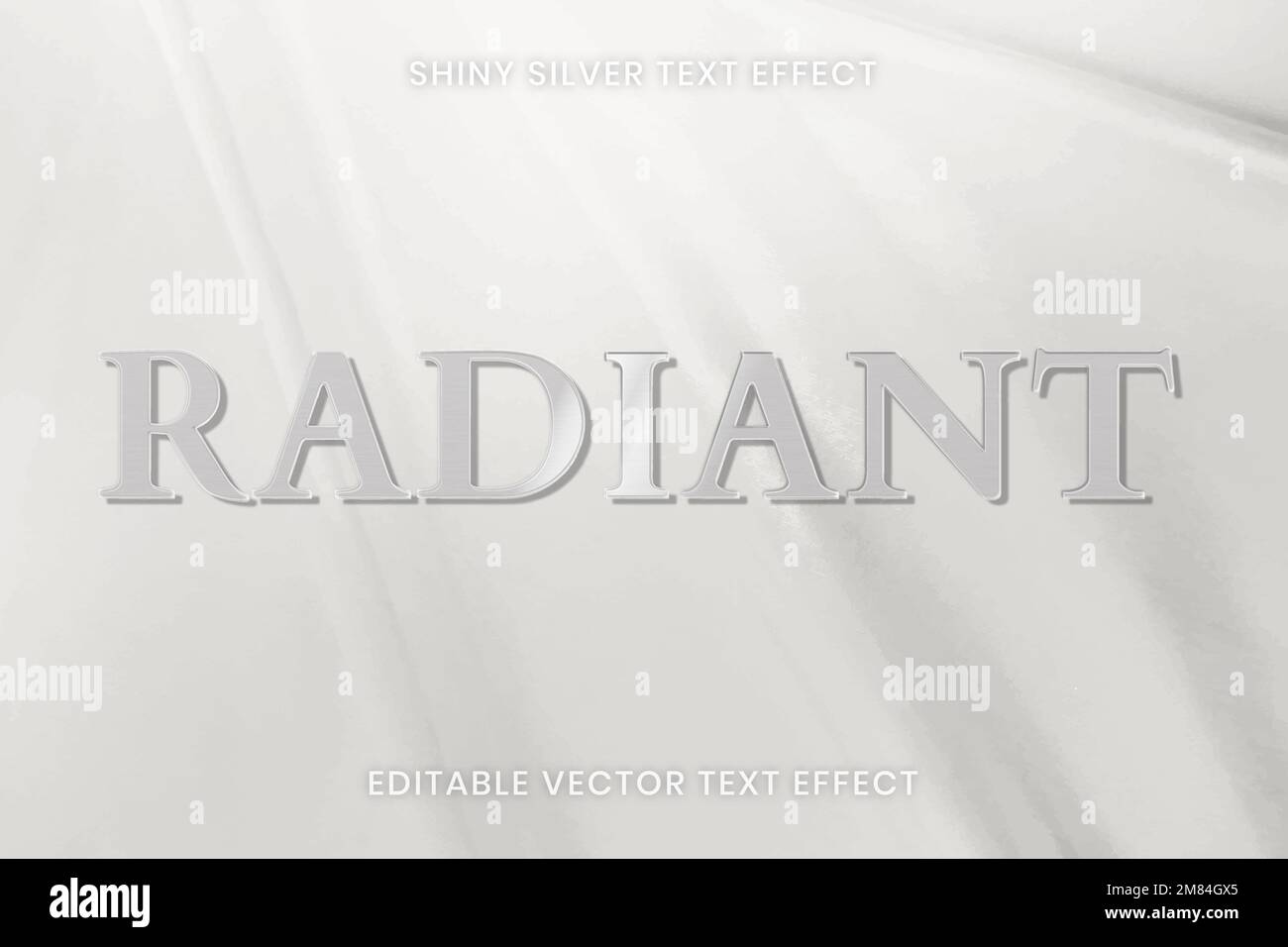 Shiny silver text effect vector editable template Stock Vector Image ...