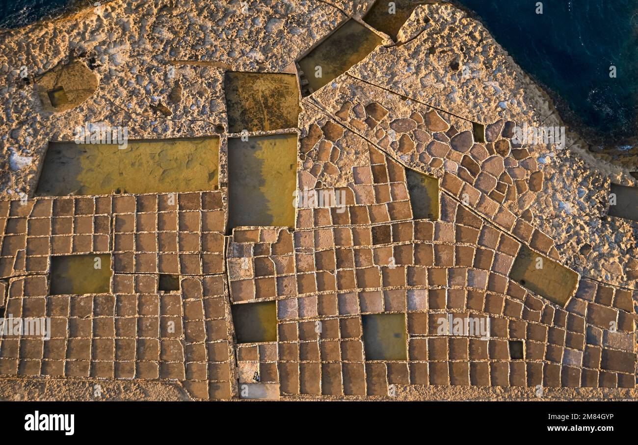 Malta gozo sea salt pans hi-res stock photography and images - Alamy