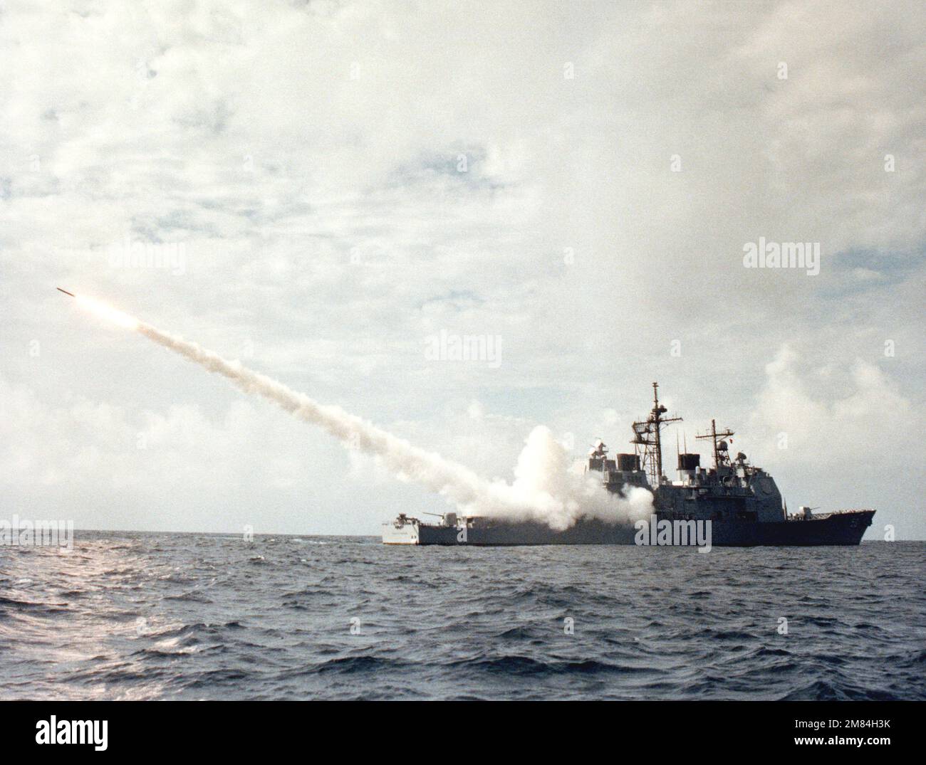 A starboard quarter view of the guided missile cruiser VALLEY FORGE (CG ...