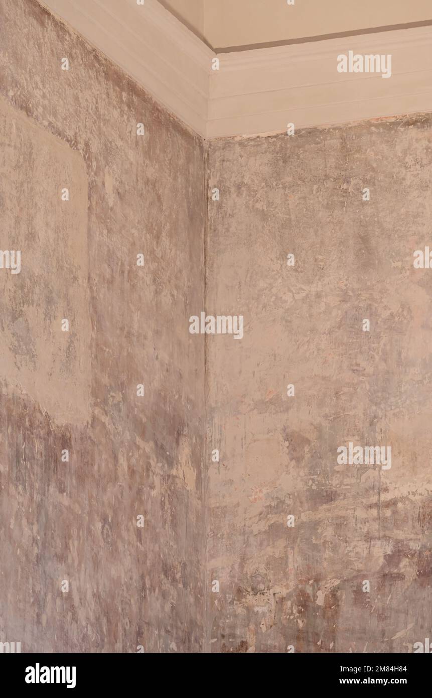 Nimes, Occitanie, France, 12 31 2022 - Textured walls of the historical ...
