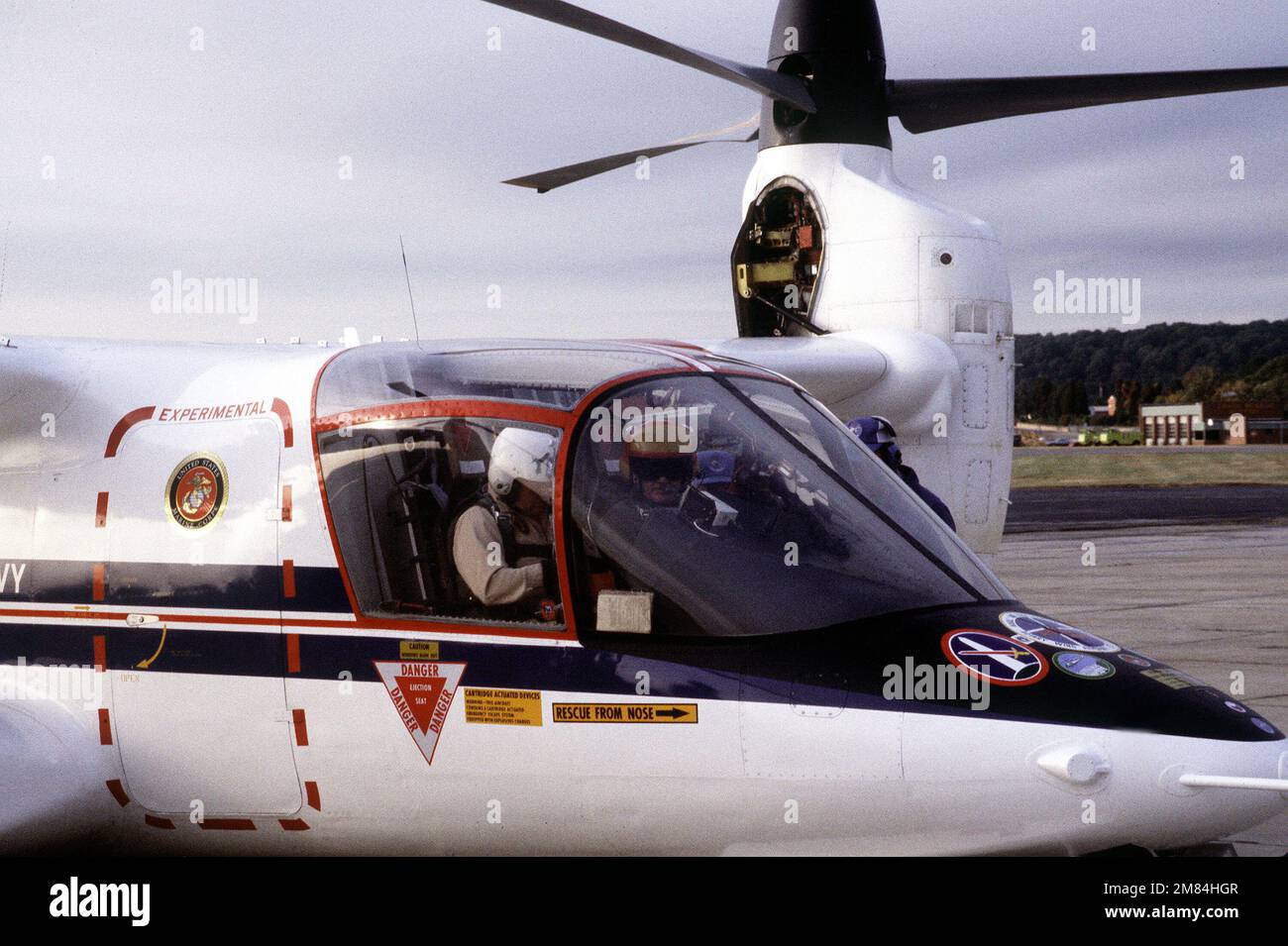 Right front view of an XV-15 tilt-rotor technology experimental ...