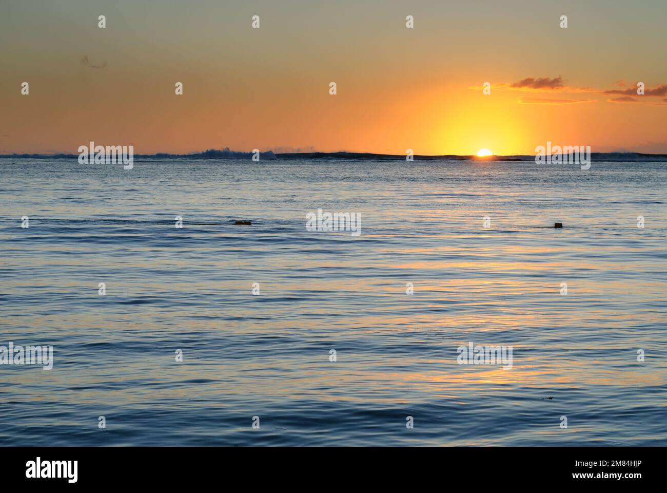 Beach Sunset in Mauritius Stock Photo - Alamy