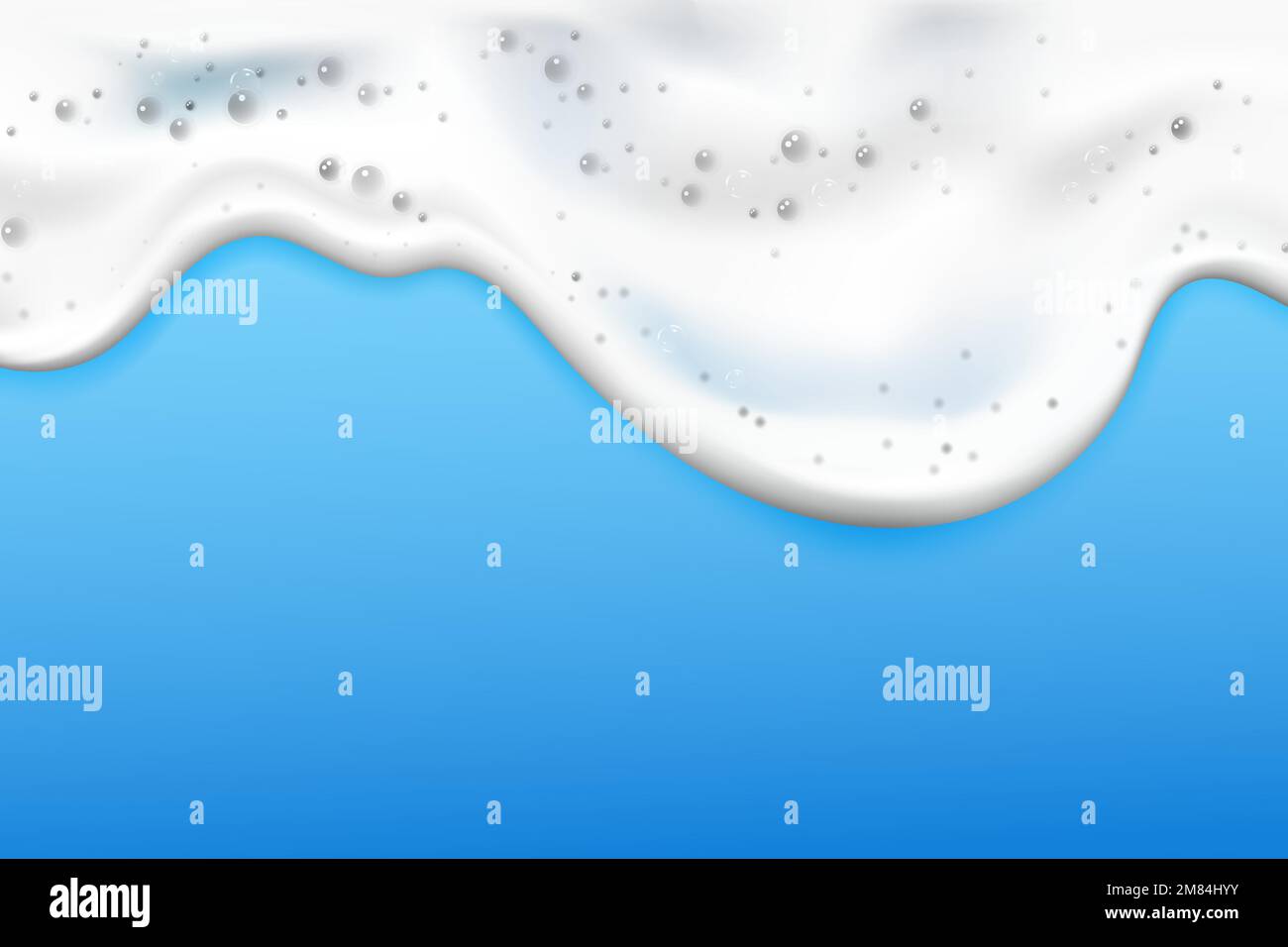 Shampoo bubbles texture.Bath foam isolated on blue background ...
