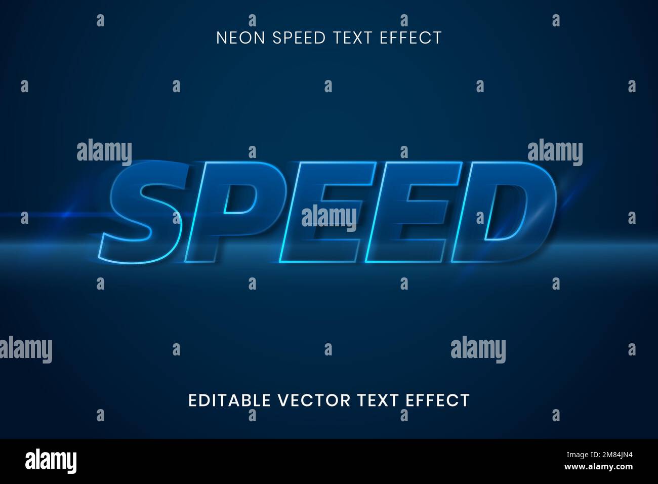 Neon text effect vector template, speed high quality template Stock ...