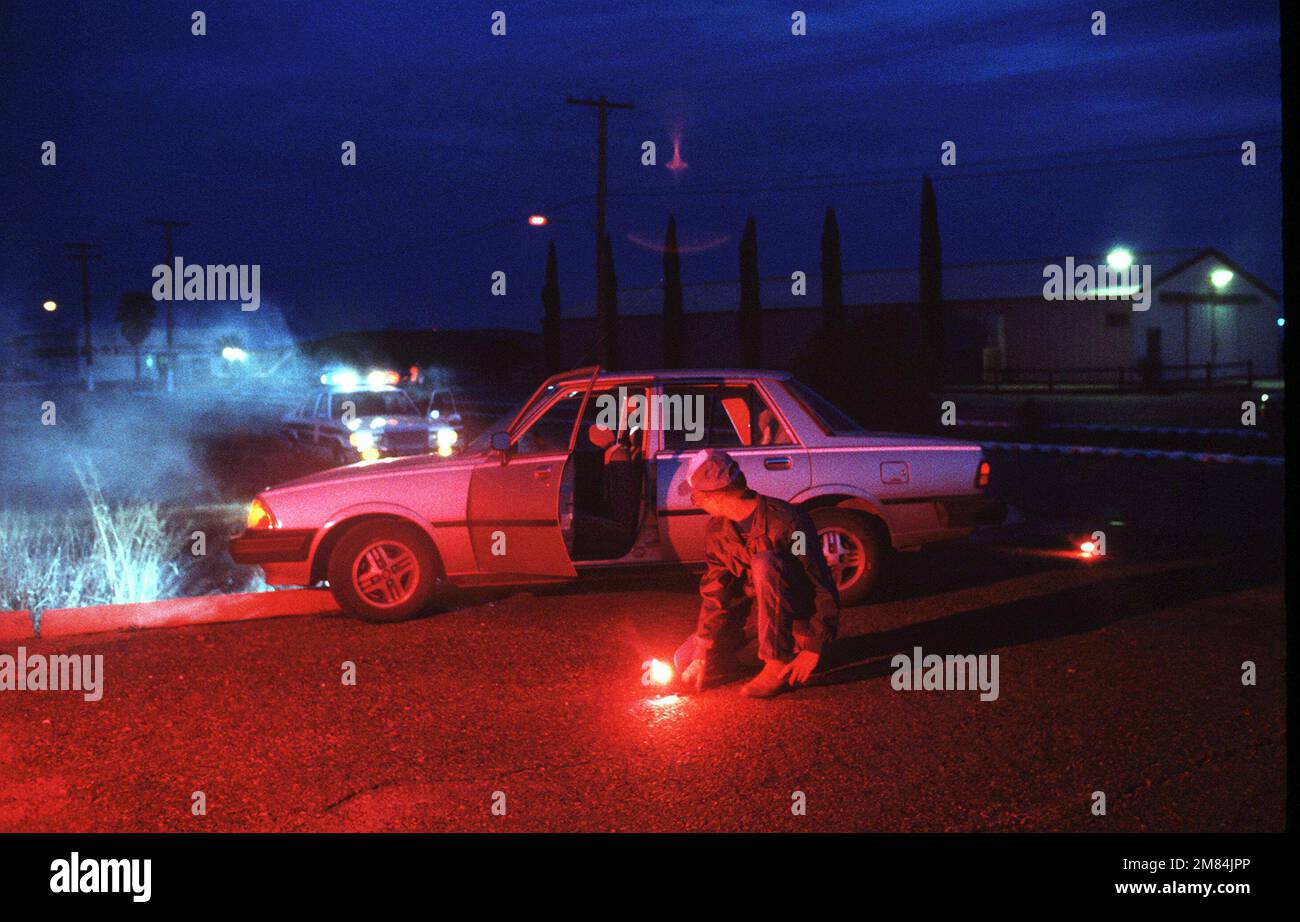 Red flares hi-res stock photography and images - Alamy