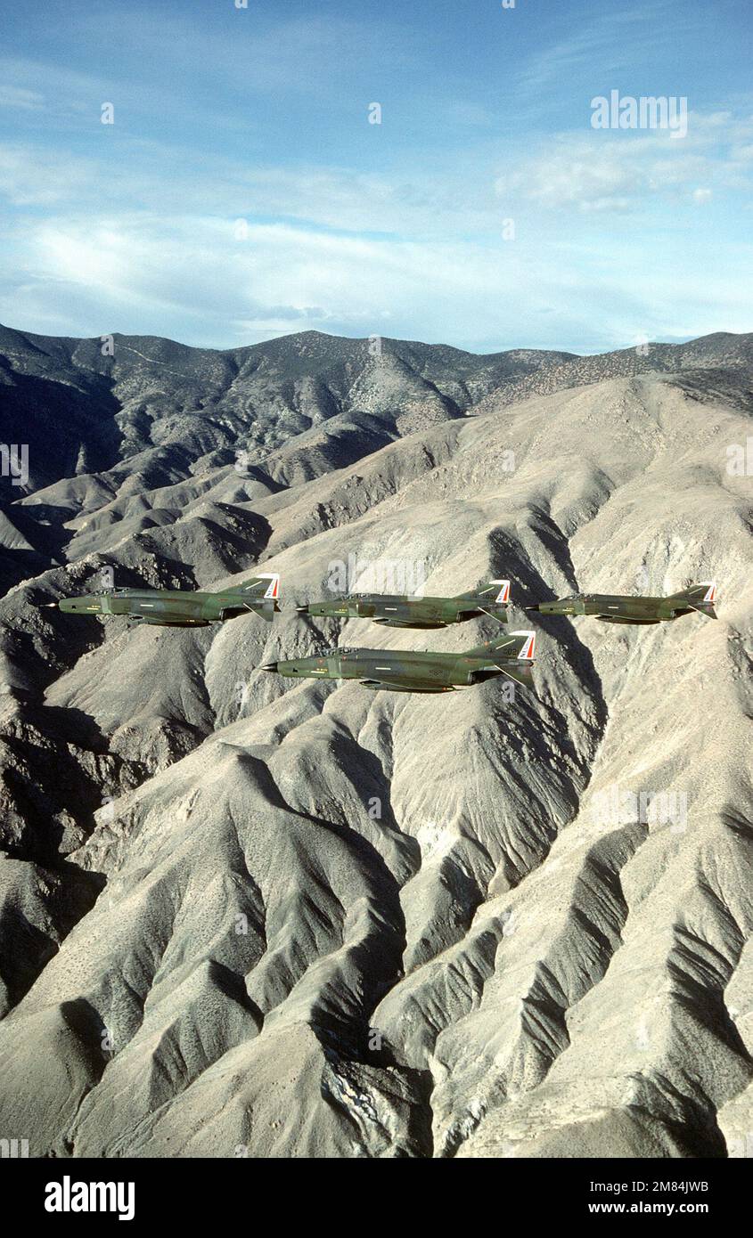 Four RF-4C Phantom II aircraft from the 152nd Tactical Reconnaissance ...