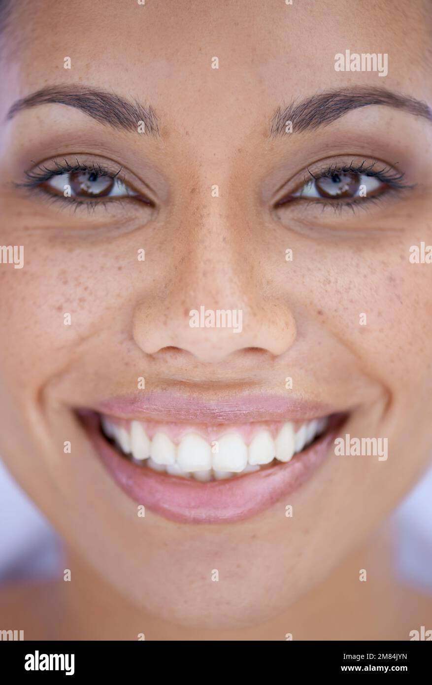 Gorgeous skin. Closeup portrait of a young woman with perfect skin ...