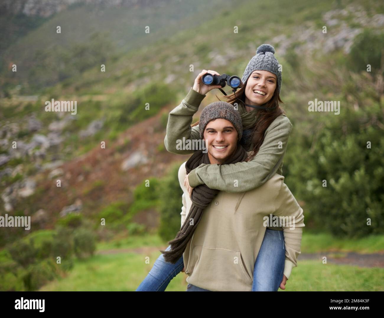 Theres lot to see on the way up. A young couple taking in all the ...