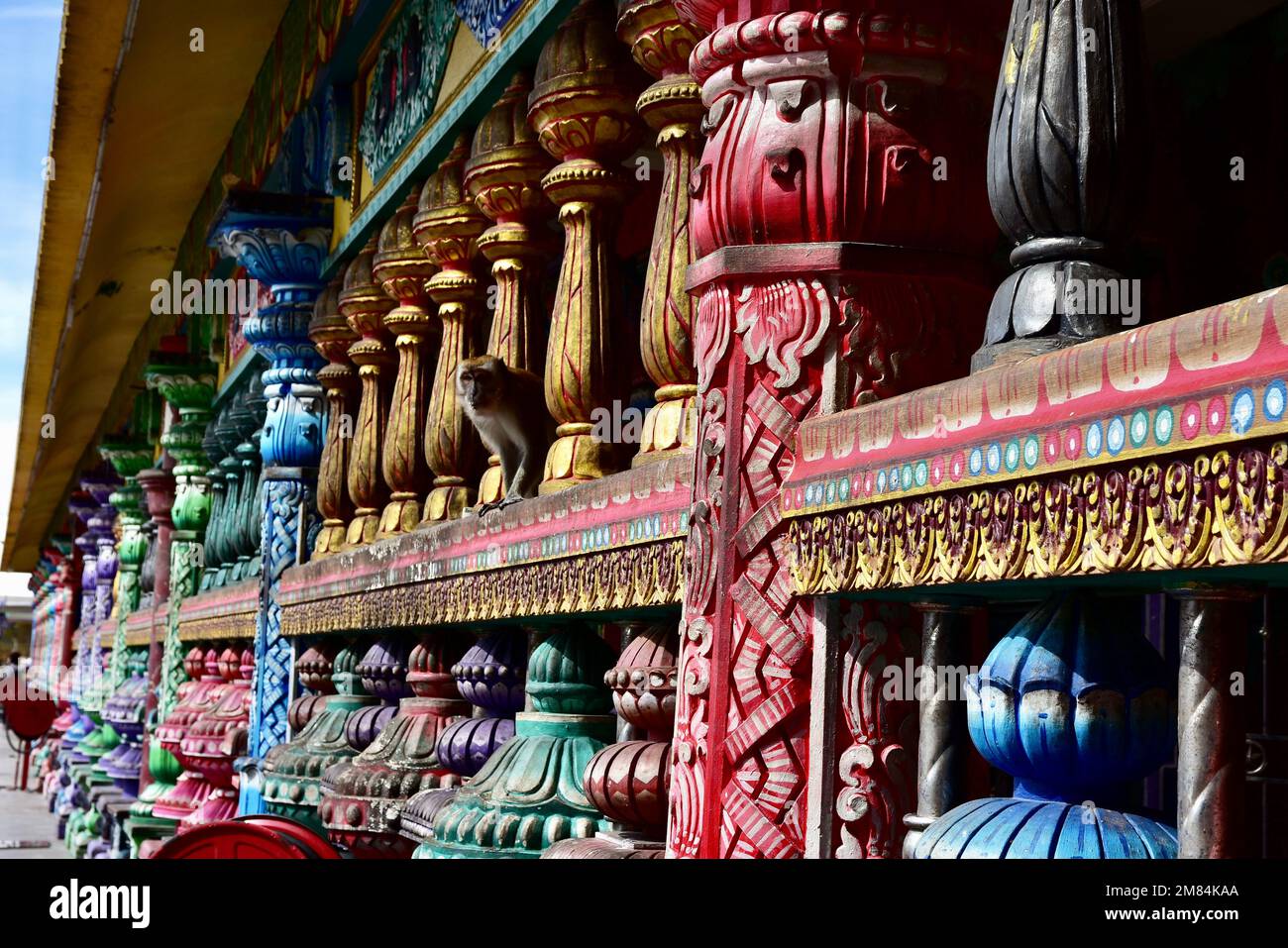 Details of intricate wood carvings of a hindu temple wall Stock Photo ...