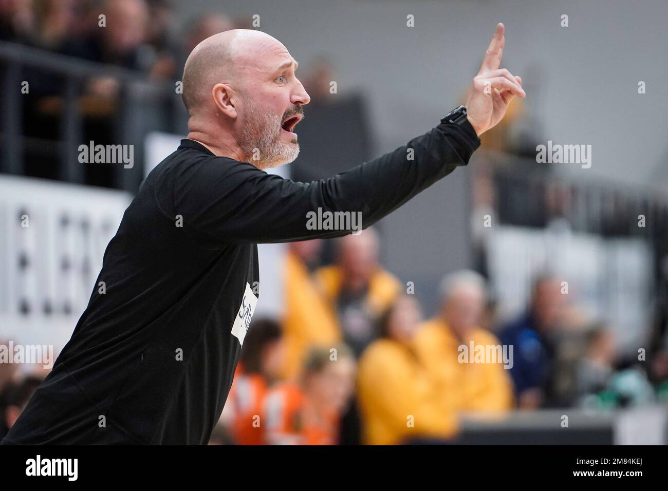 Odense, Denmark. 11th Jan, 2023. Head coach Ulrik Kirkely of Odense ...