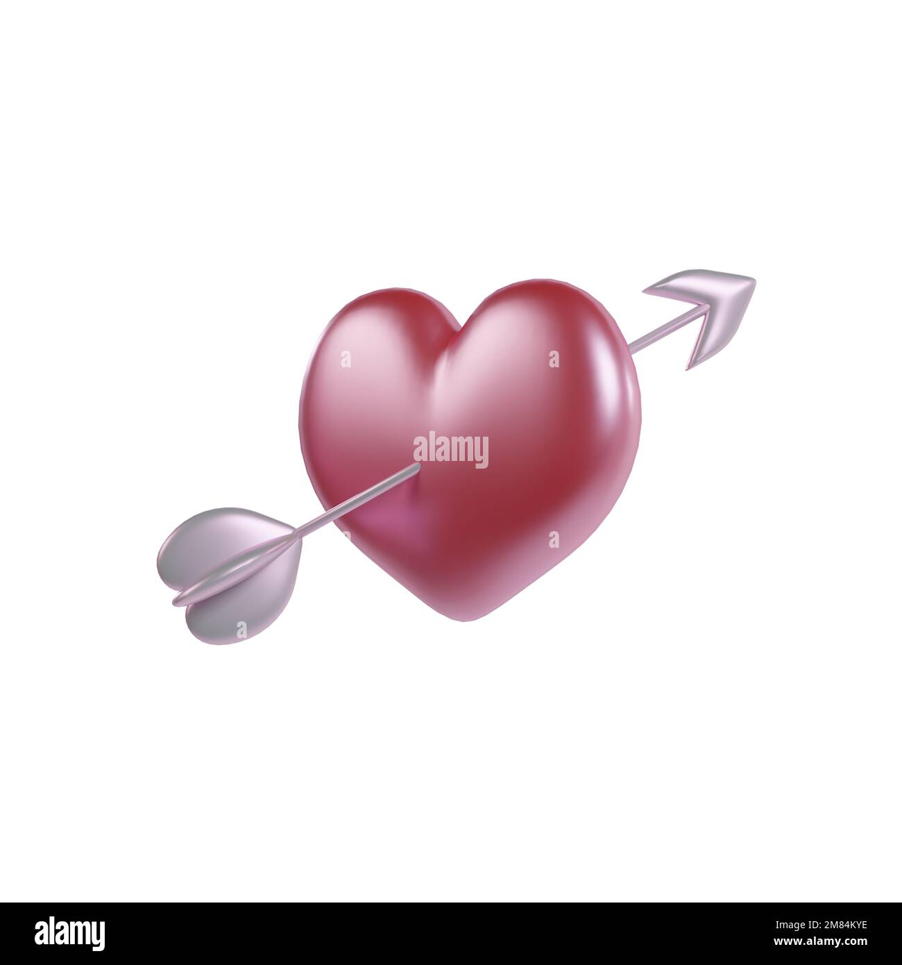 Heart pierced cupid arrow Cut Out Stock Images & Pictures - Alamy