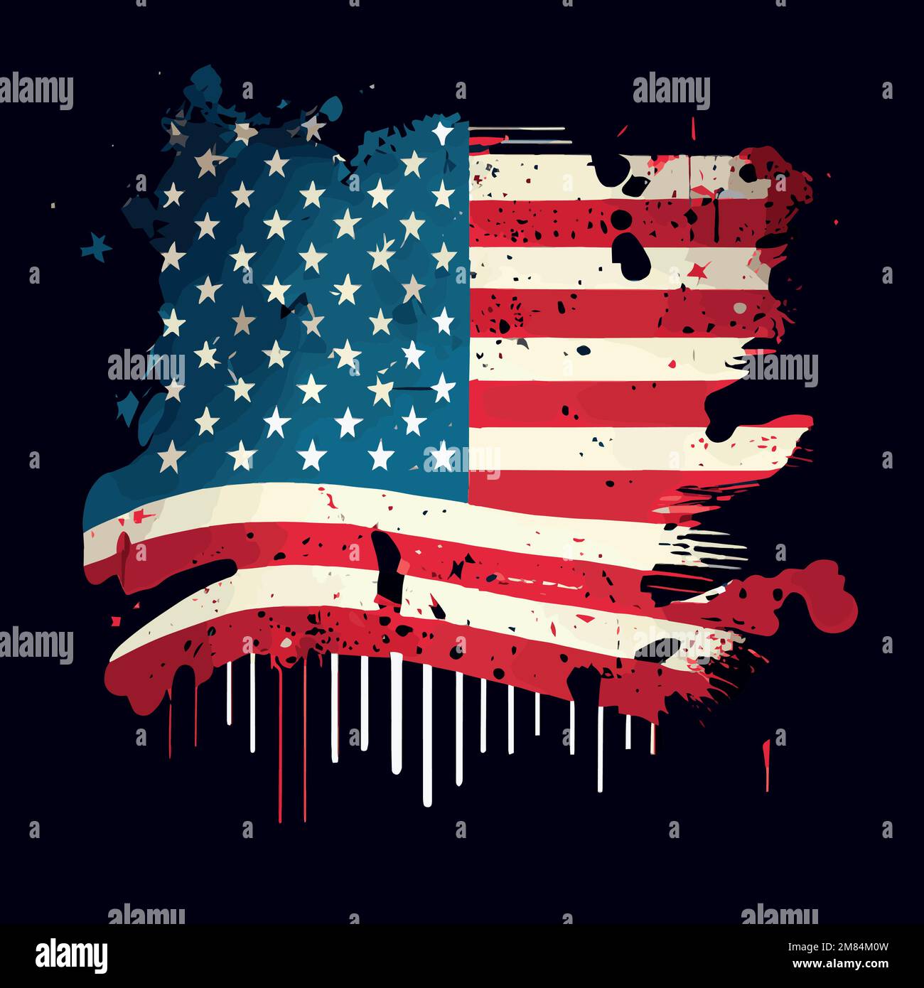 Realistic abstract flag of america, country independence day, national ...