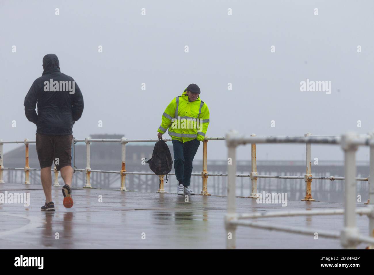 Hastings, East Sussex, UK. 12th Jan, 2023. UK Weather: Heavy rain with ...