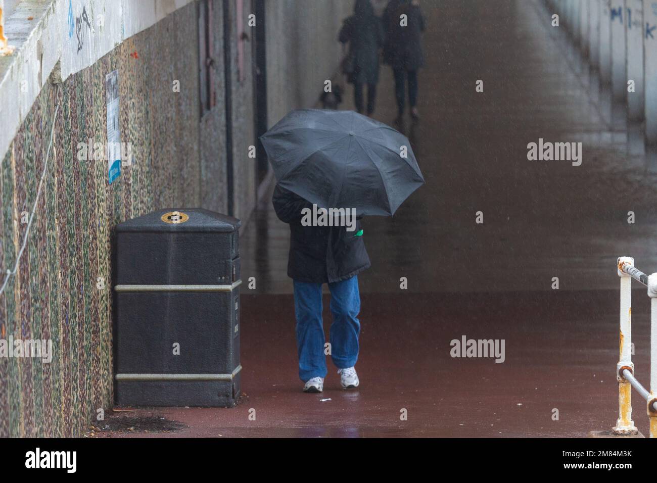 Hastings, East Sussex, UK. 12th Jan, 2023. UK Weather: Heavy rain with ...
