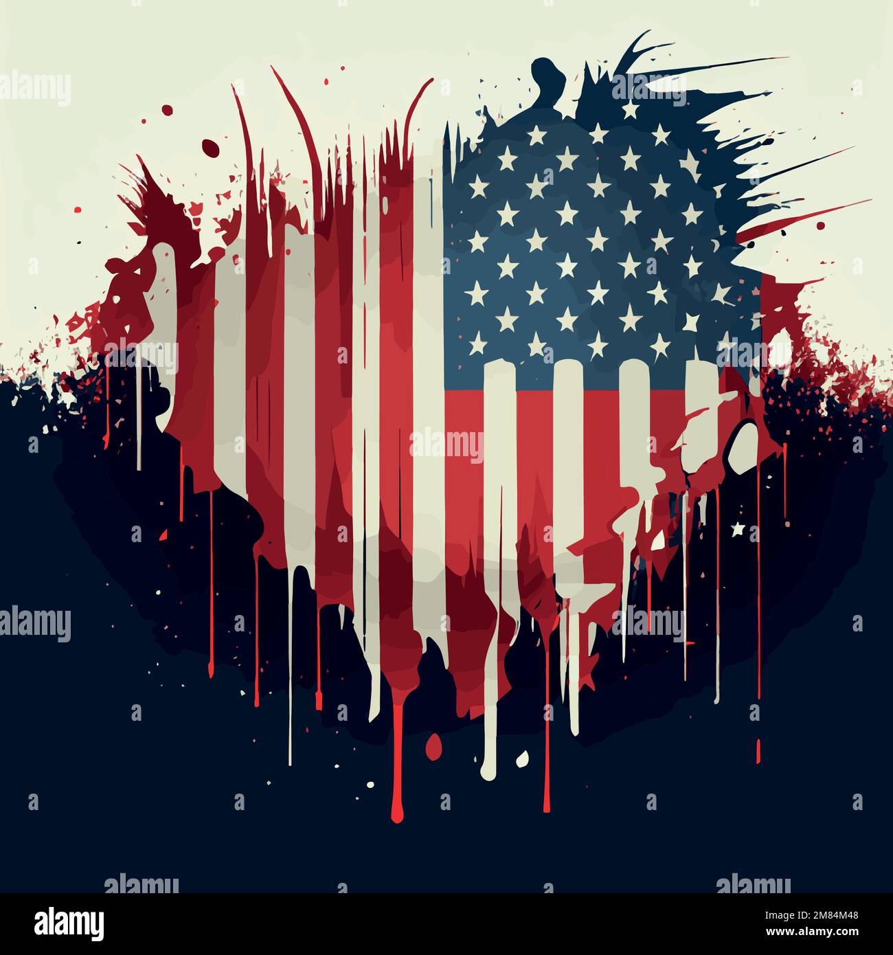 Realistic abstract flag of america, country independence day, national ...