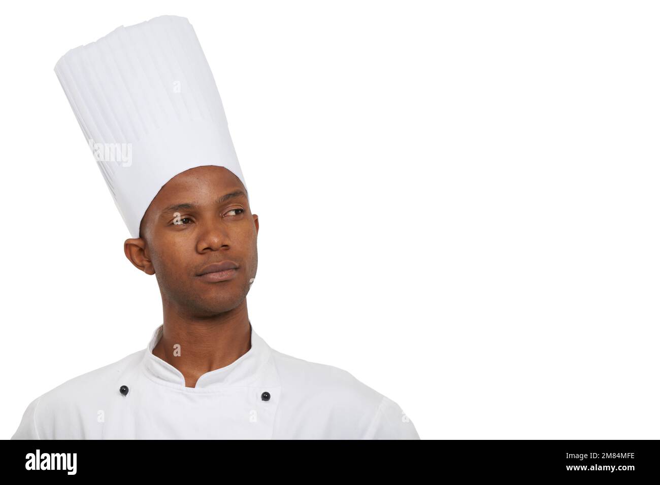 Coming up with new culinary delights. A handsome african american chef ...
