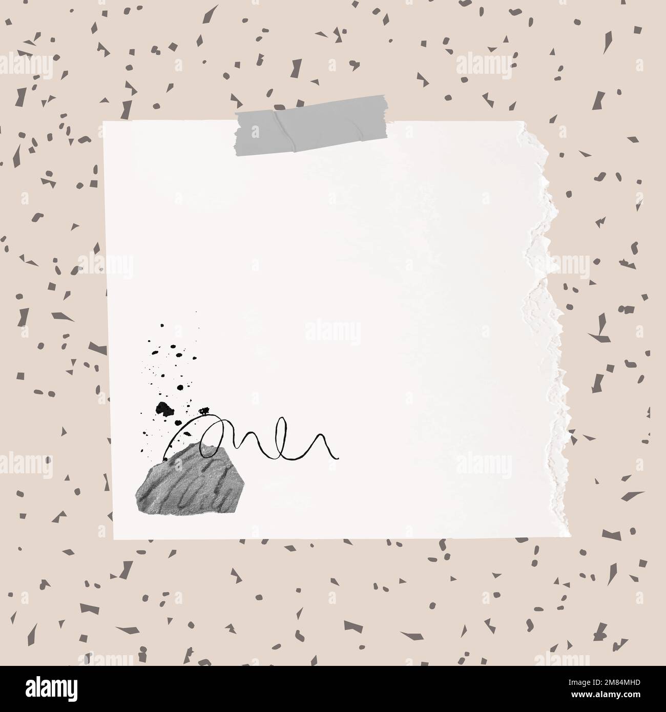 Sticky note vector ripped paper element in memphis style Stock Vector ...