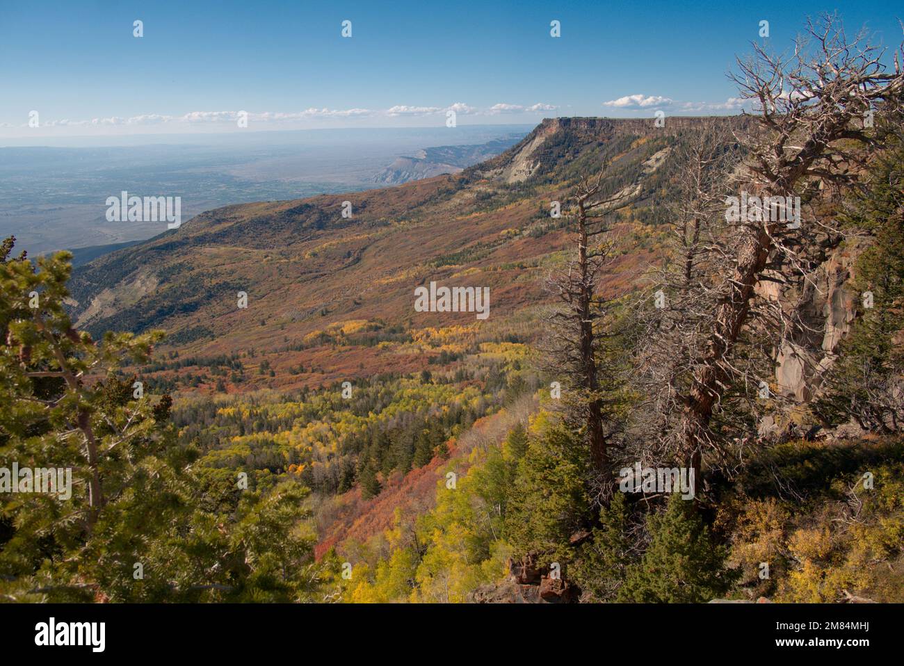 A view from Land's End Observatory on Colorado's Grand Mesa in autumn ...