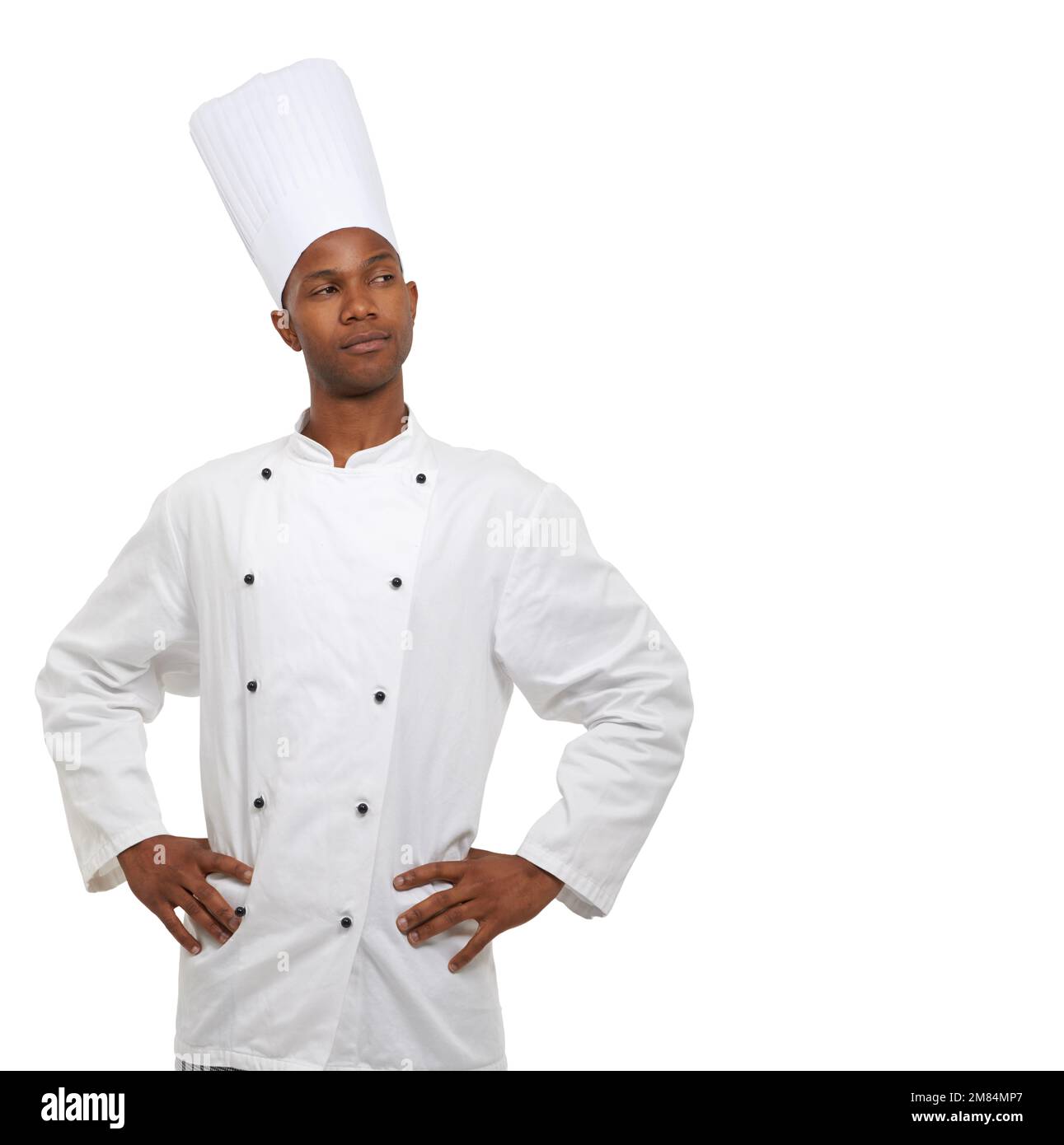 Coming up with his next culinary masterpiece. A handsome african ...