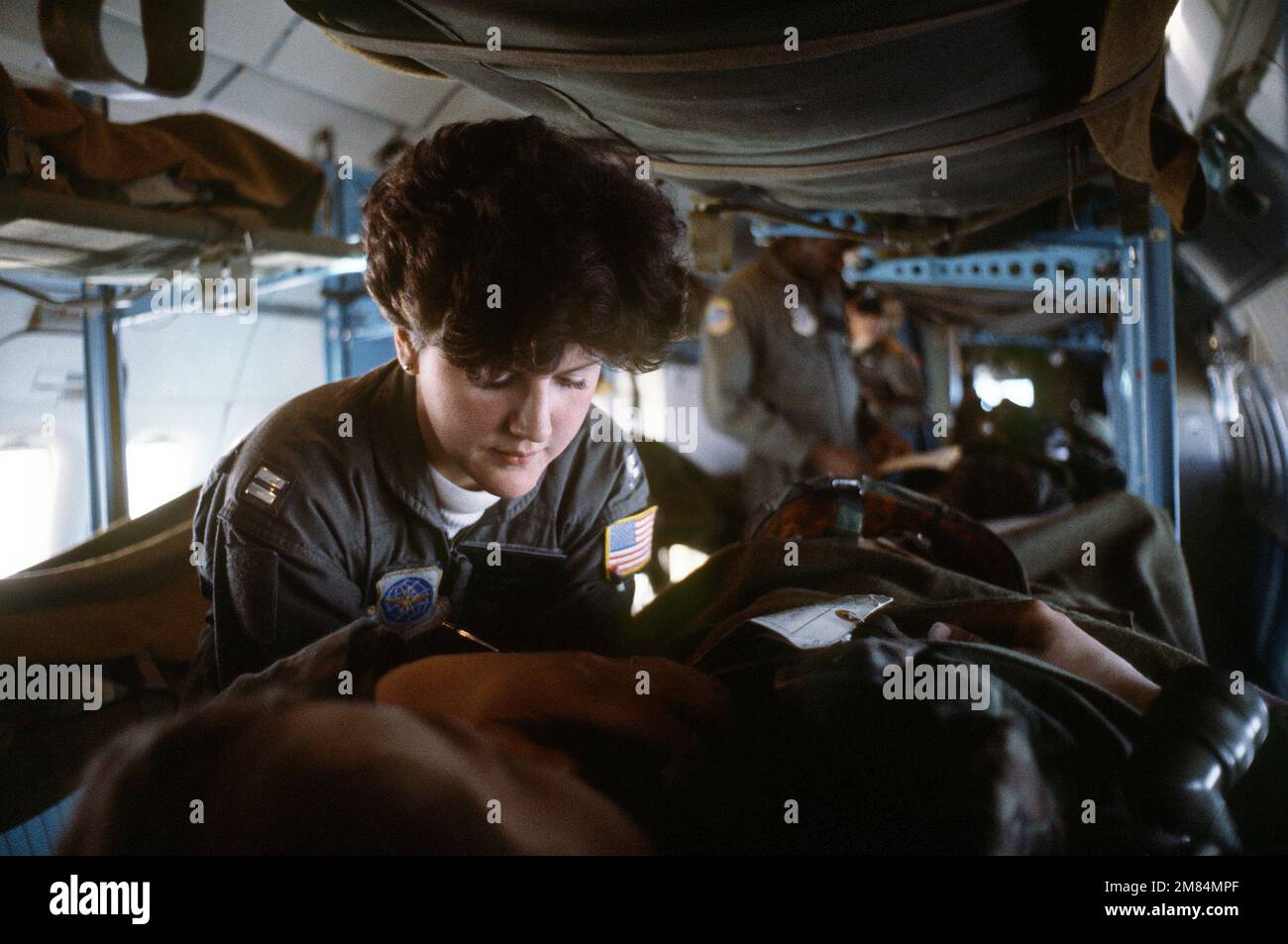 CAPT. Carolyn Frye, 1ST Aeromedical Evacuation Squadron flight nurse ...