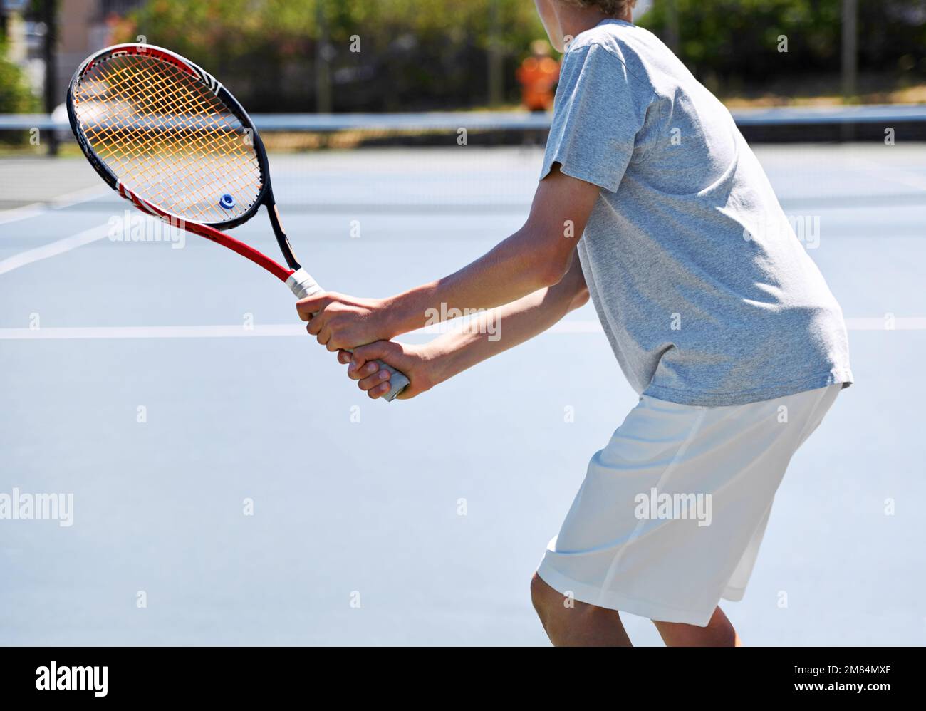 Teen tennis rear view hi-res stock photography and images - Alamy
