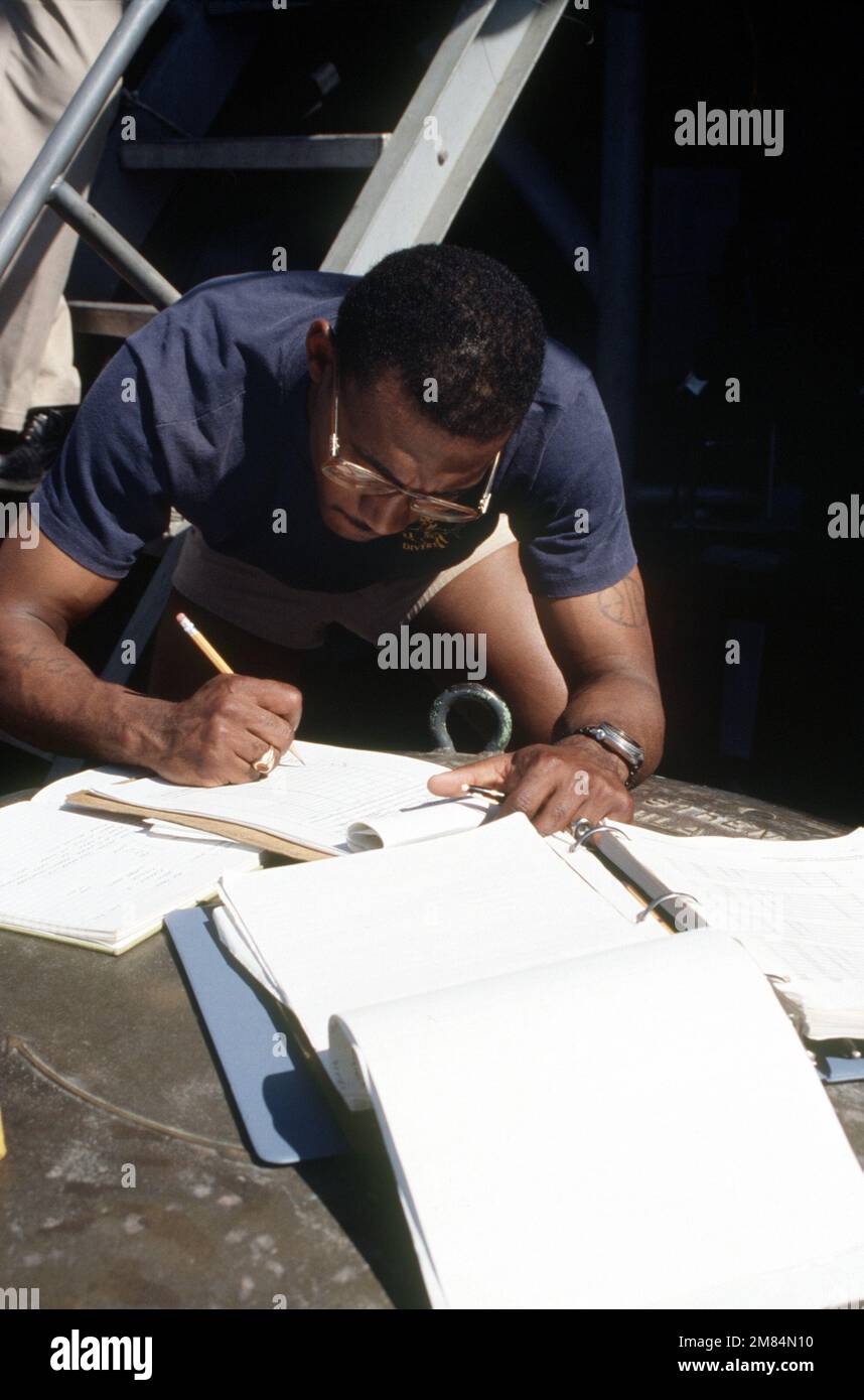 DN-ST-86-06834. Base: USS Preserver (ARS 8) Country: Atlantic Ocean ...