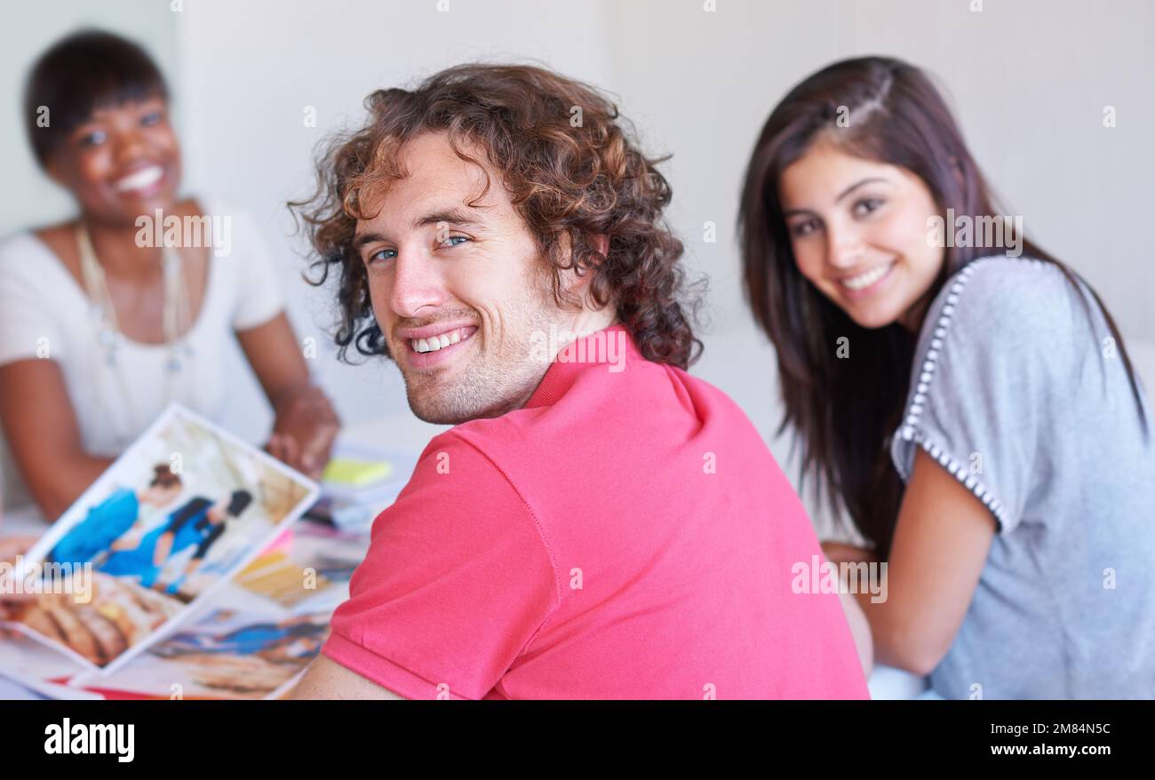 Young creatives team working together hi-res stock photography and ...