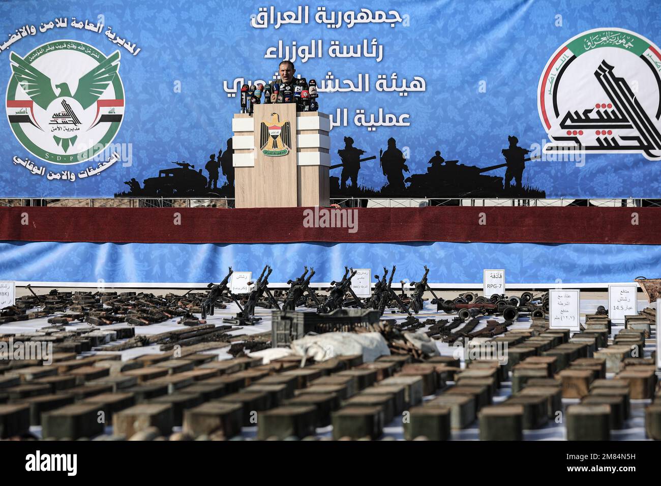 Baghdad, Iraq. 12th Jan, 2023. Security Chief of Iraq's Popular ...