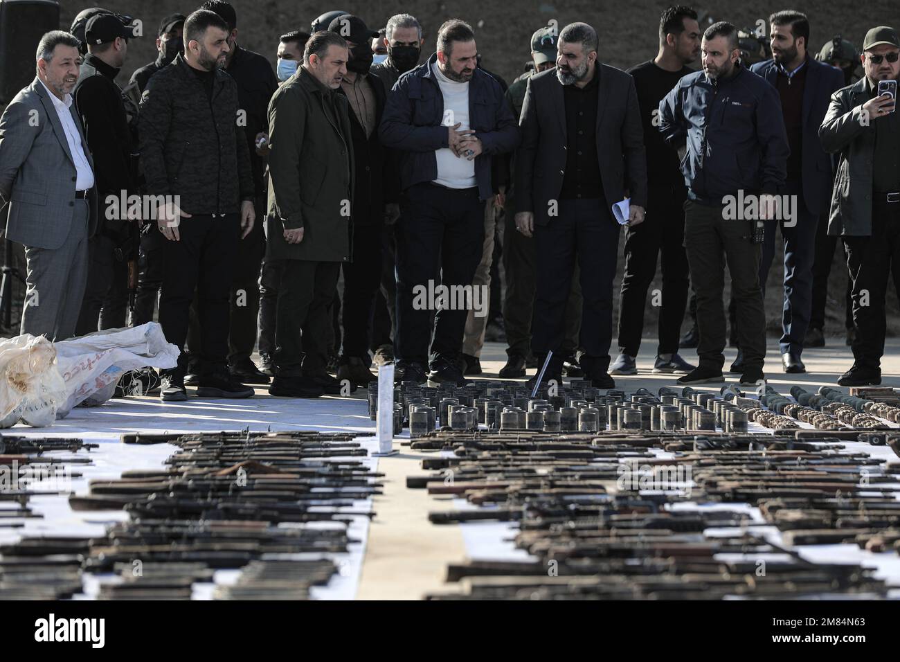 Baghdad, Iraq. 12th Jan, 2023. Members of the Popular Mobilization ...