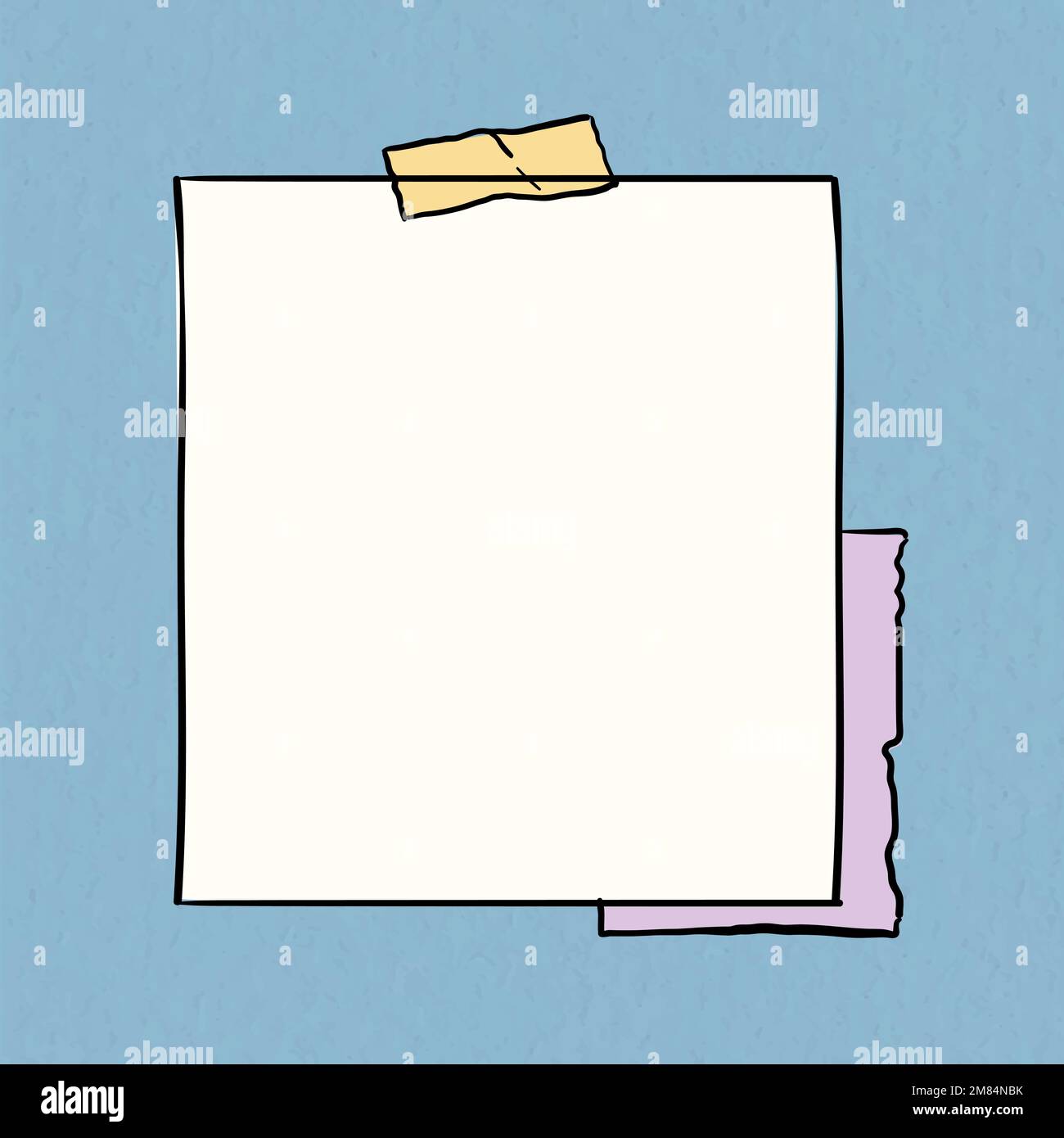 Sticker note vector on pastel blue background Stock Vector Image & Art ...