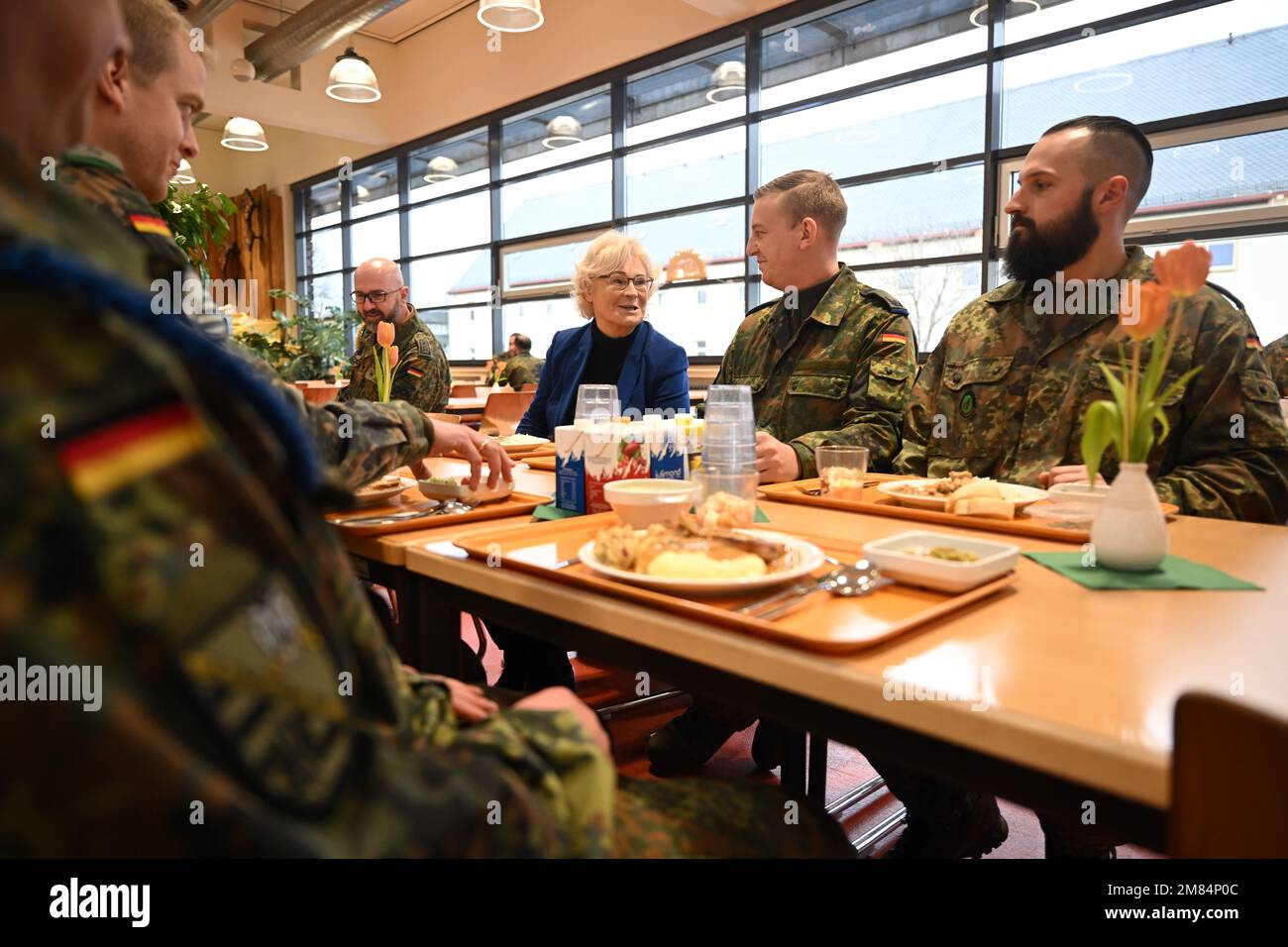 Marienberg, Germany. 12th Jan, 2023. Christine Lambrecht (top M, SPD ...