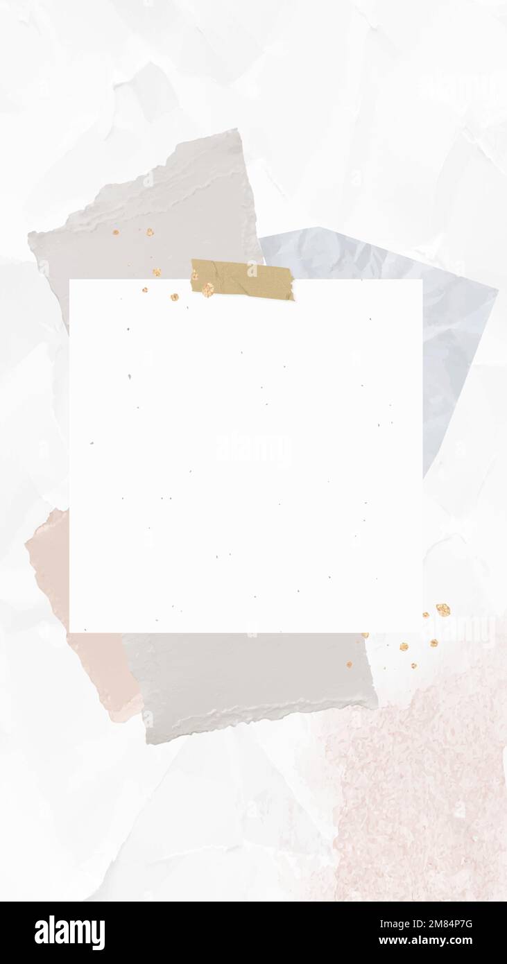 Digital note vector paper note collage with ripped paper Stock Vector ...