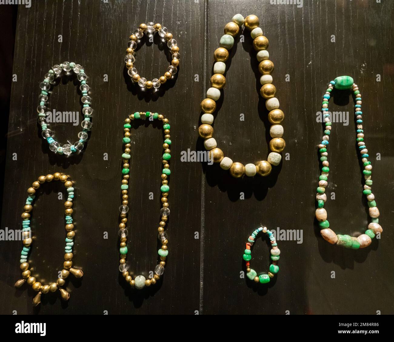 Necklaces & bracelets of gold, jade, turquoise & crystal. Museum of ...