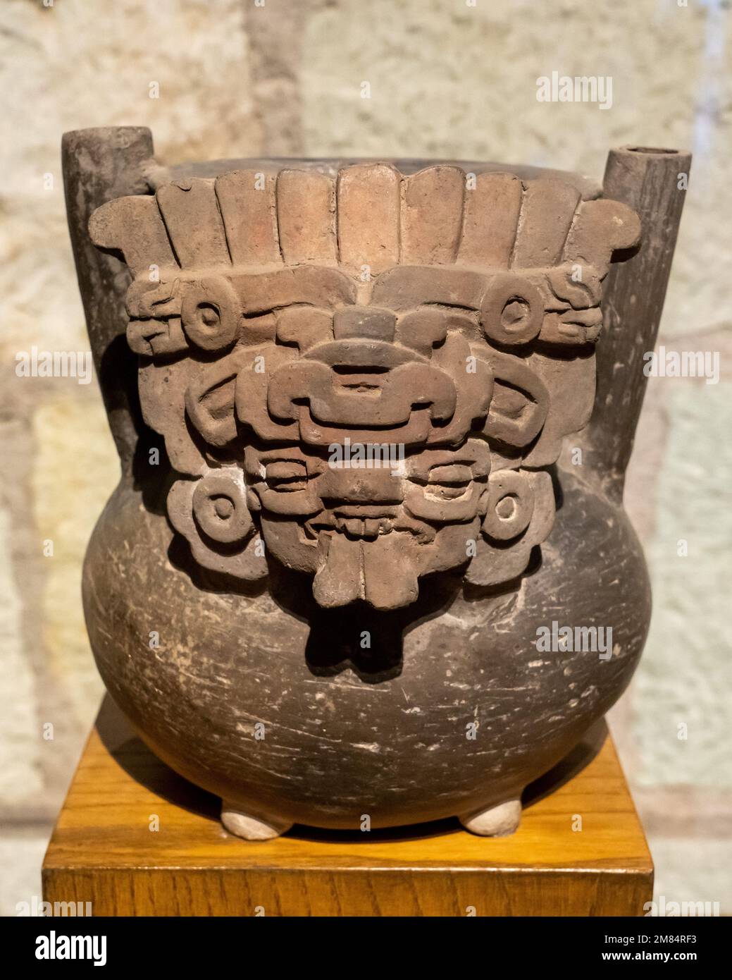 Pre-Hispanic ceramic Zapotec funerary effigy-urn of Cocijo, the god of ...