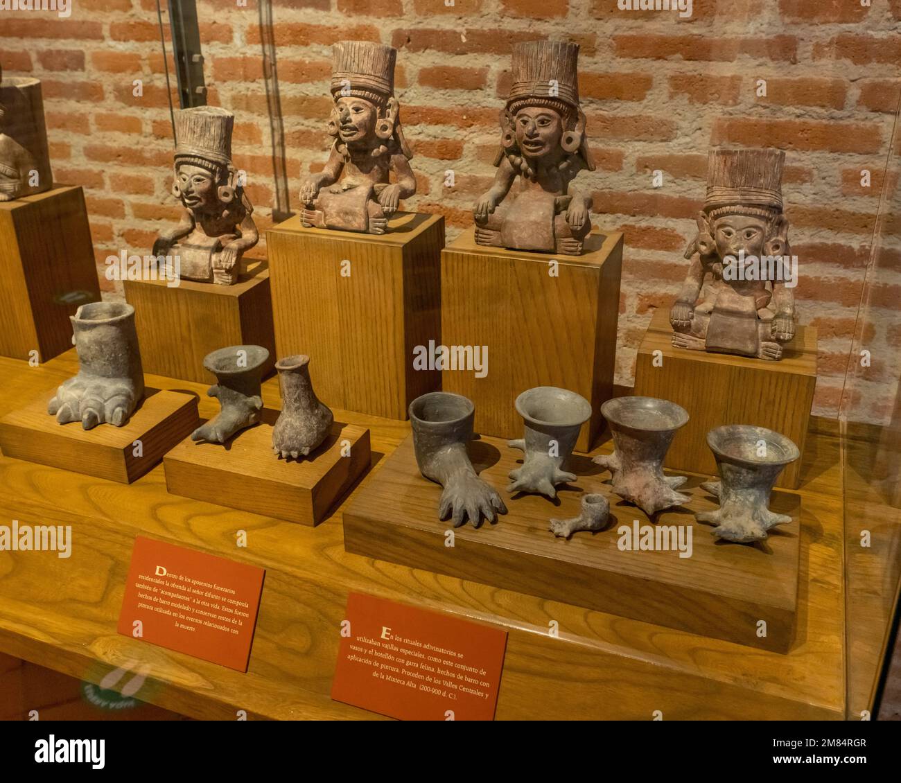 Pre-Hispanic ceramic Zapotec funerary braziers in the form of a man ...