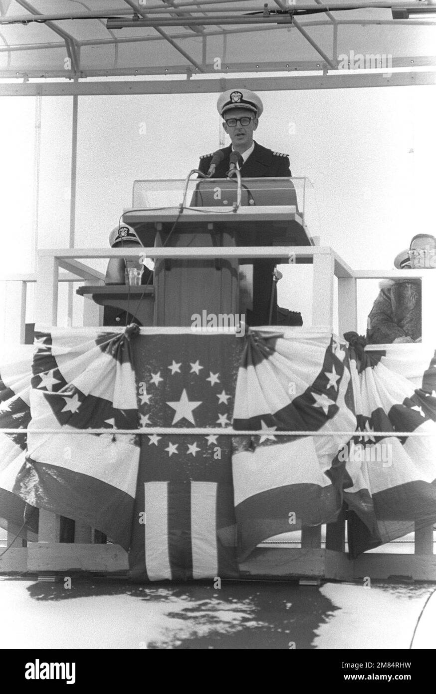 Captain Paul L. Callahan, Commanding Officer (blue) of the nuclear ...