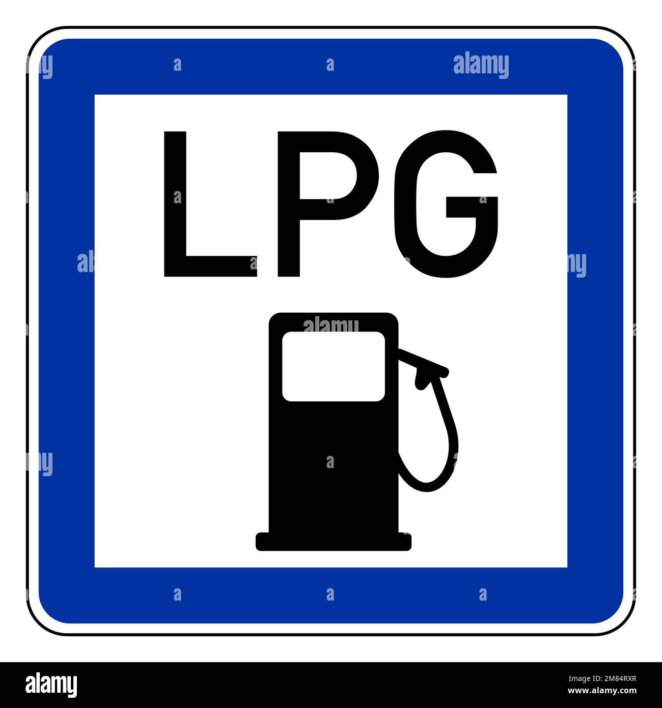 LPG and road sign Stock Photo - Alamy