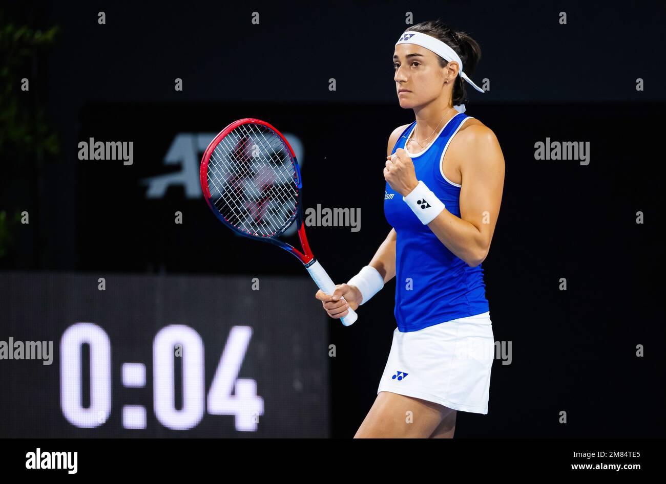 Caroline Garcia of France in action during the second round of the 2023 Adelaide International 2 ...