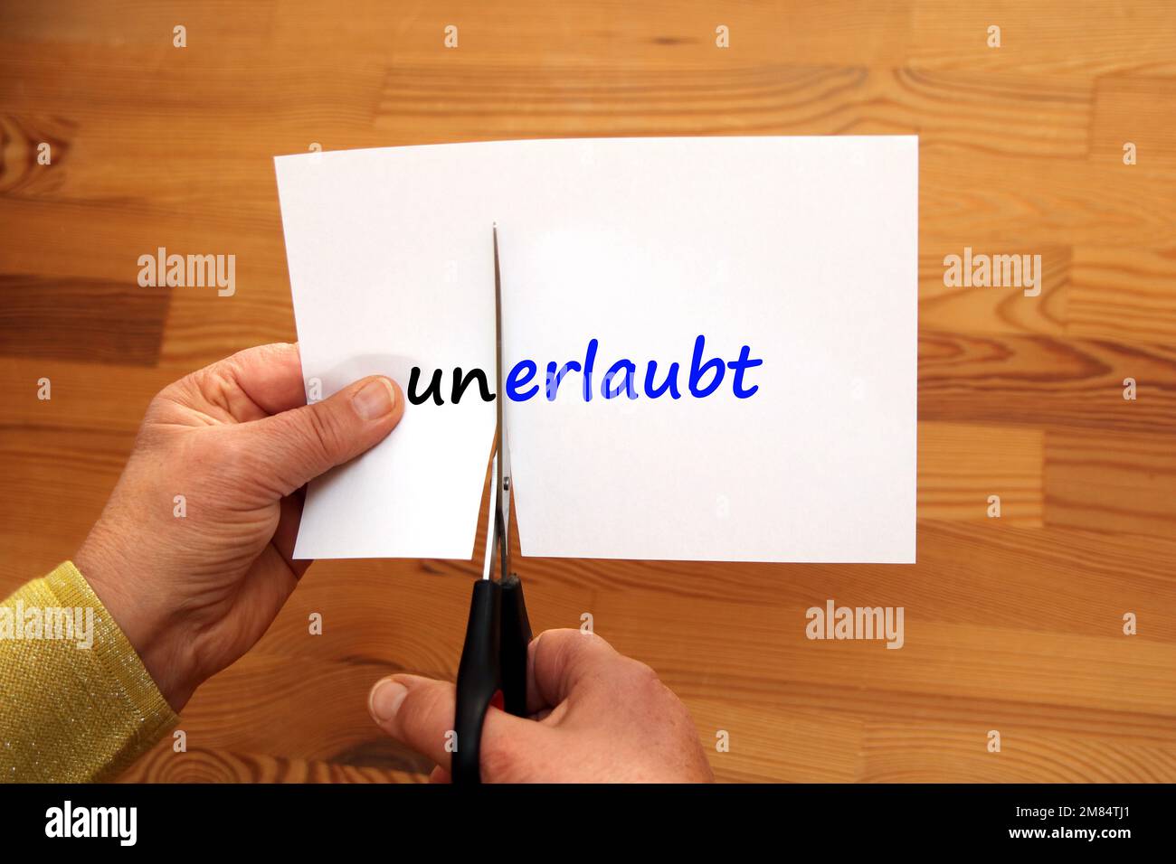 Permitted Or Unpermitted Stock Photo - Alamy