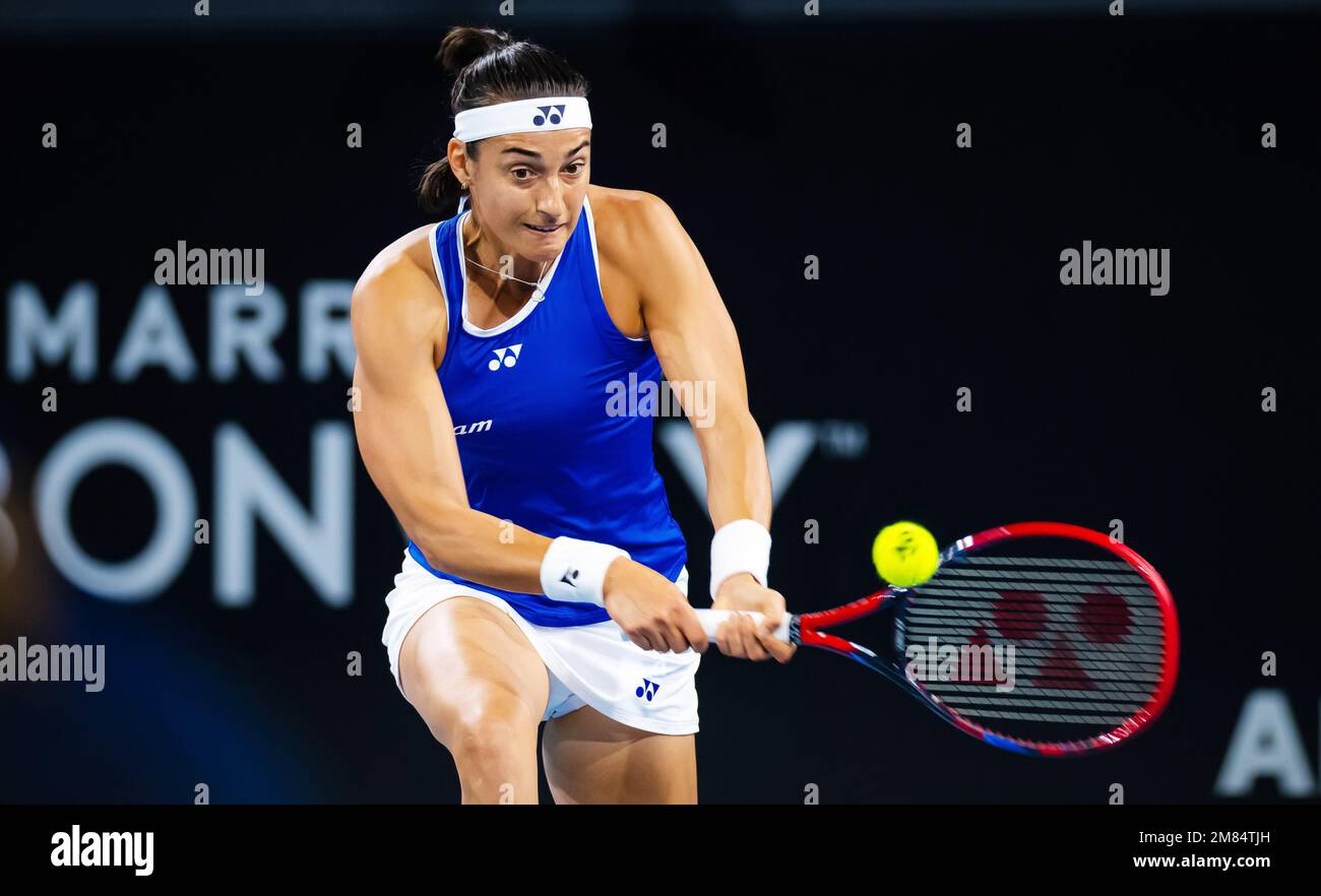 Caroline Garcia of France in action during the second round of the 2023 Adelaide International 2 ...