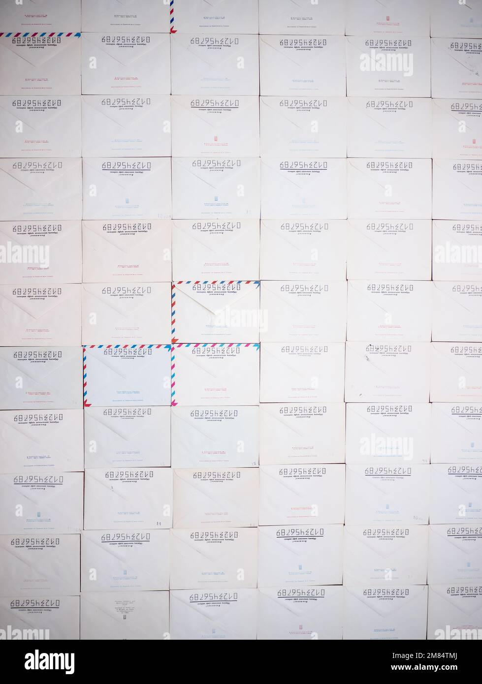 Lot of Post envelopes, background,1970s - 1980s Stock Photo - Alamy