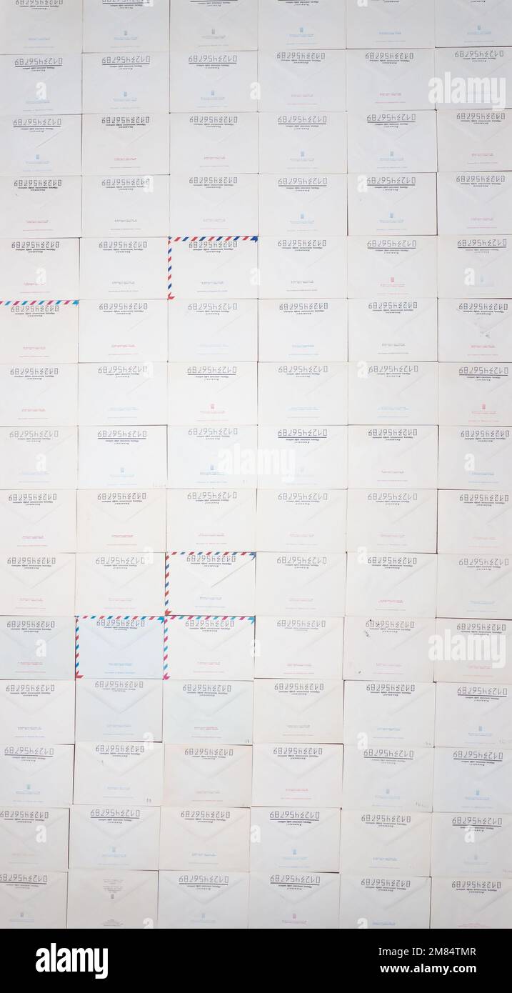 Lot of Post envelopes, background,1970s - 1980s Stock Photo - Alamy