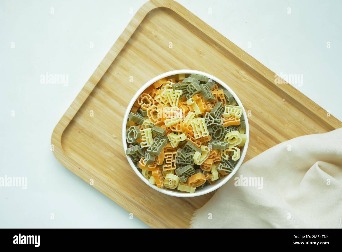 dry letter shape pasta close up Stock Photo - Alamy