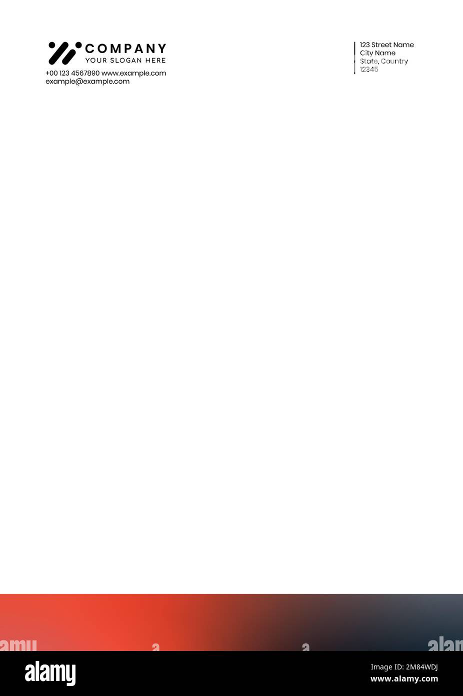 Corporate identity letterhead template vector for tech company Stock ...