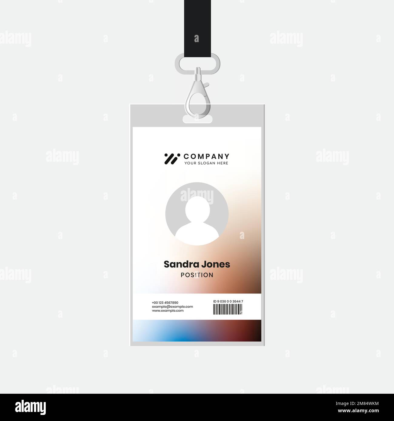 Staff ID badge template vector for tech company corporate identity ...