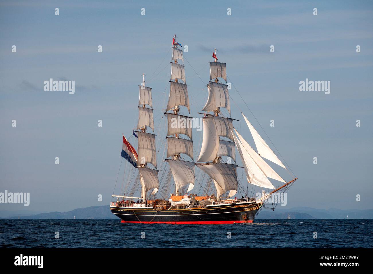 Dutch tall ship Stad Amsterdam, Stavanger race start, 2011 Stock Photo ...